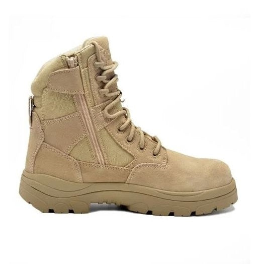 Wide Load 790SZN 8 Inch Sand Soft Toe Zip/ Lace Up Non Safety Boot ...